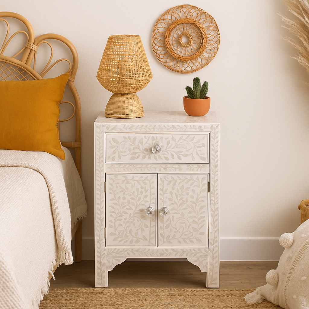 Bridget Bone Inlay Bedside – Celson Lifestyle Interiors PTY LTD